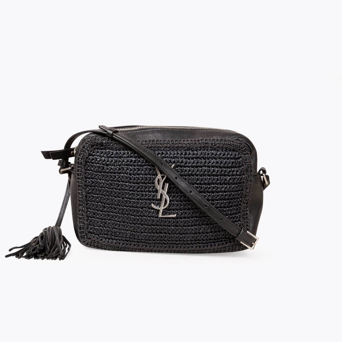 SAINT LAURENT Raffia Lou Camera Shoulder Bag - A Retro Tale
