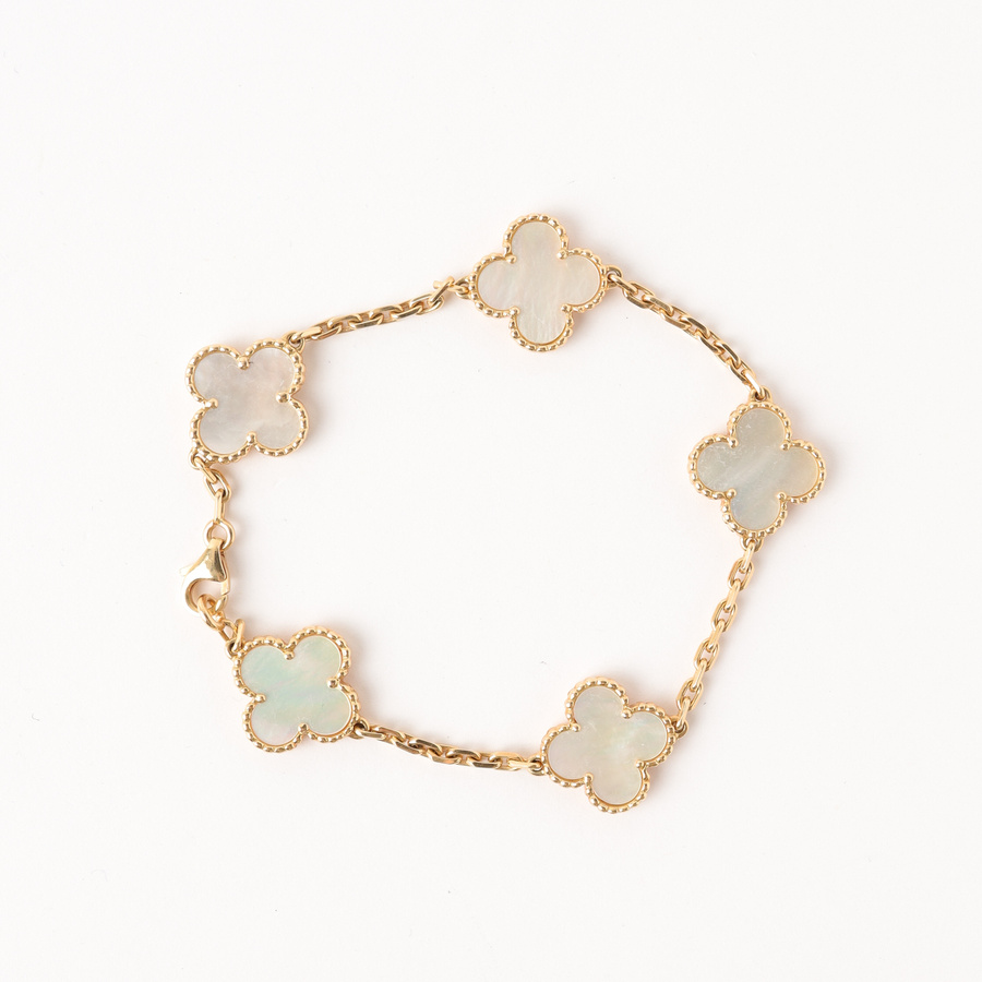 VAN CLEEF & ARPELS Vintage Alhambra 5P Shells Bracelet | A Retro Tale