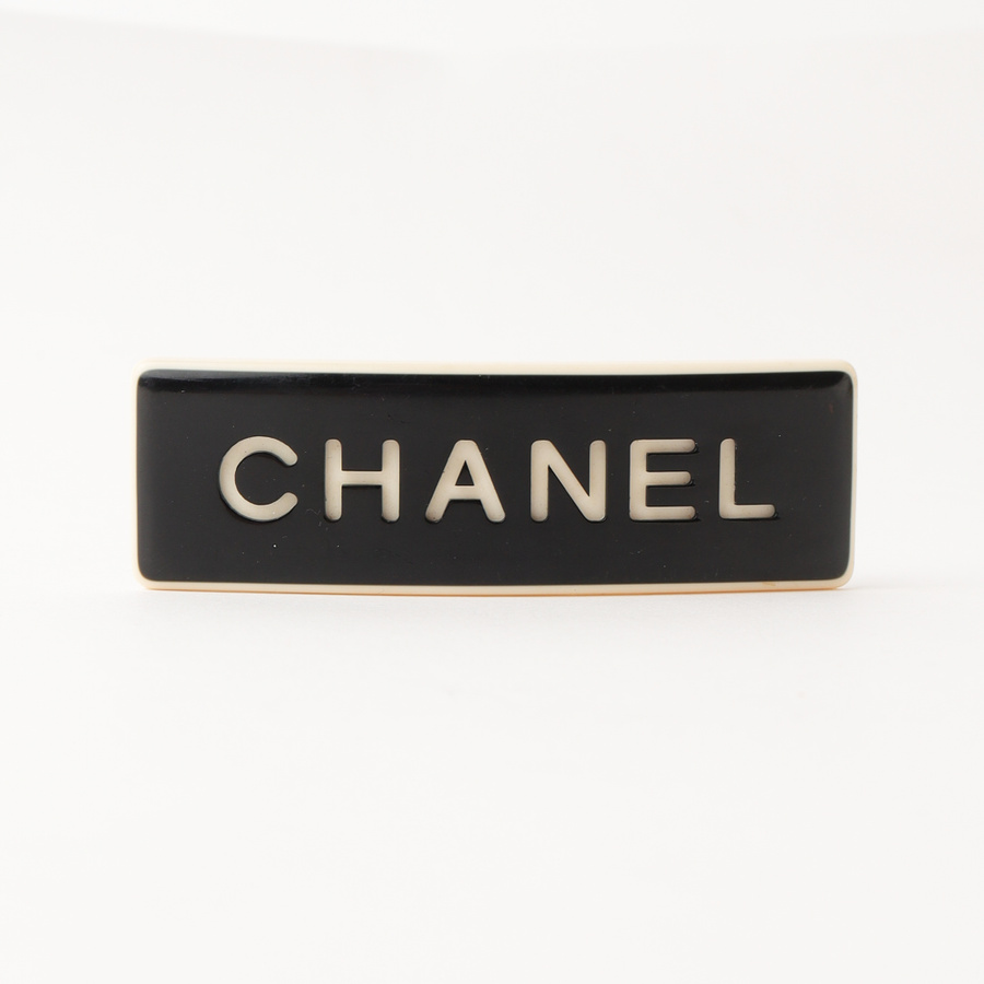 Vintage CHANEL Logo Hair Barrette - A Retro Tale