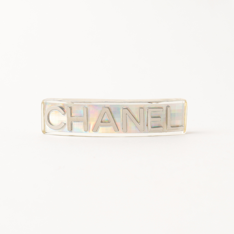 Vintage CHANEL Logo Barrette Hair Clip - A Retro Tale