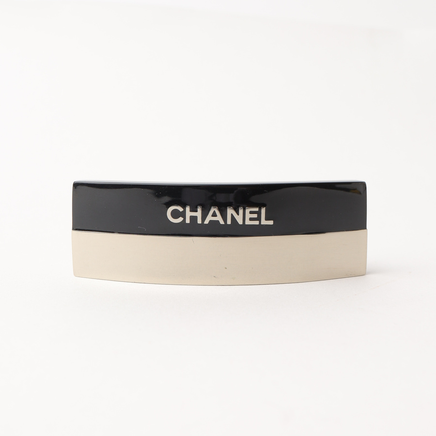 Vintage CHANEL Barrette Logo Hair Clip - A Retro Tale