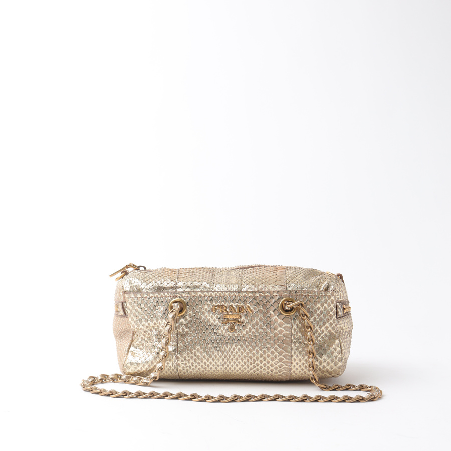Vintage PRADA Python Boston Bag - A Retro Tale