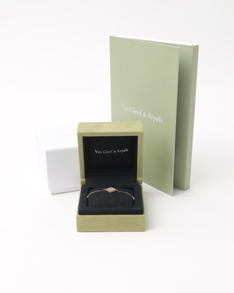 VAN CLEEF & ARPELS Vintage Alhambra Mother-of-Pearl and 18k Gold Full ...