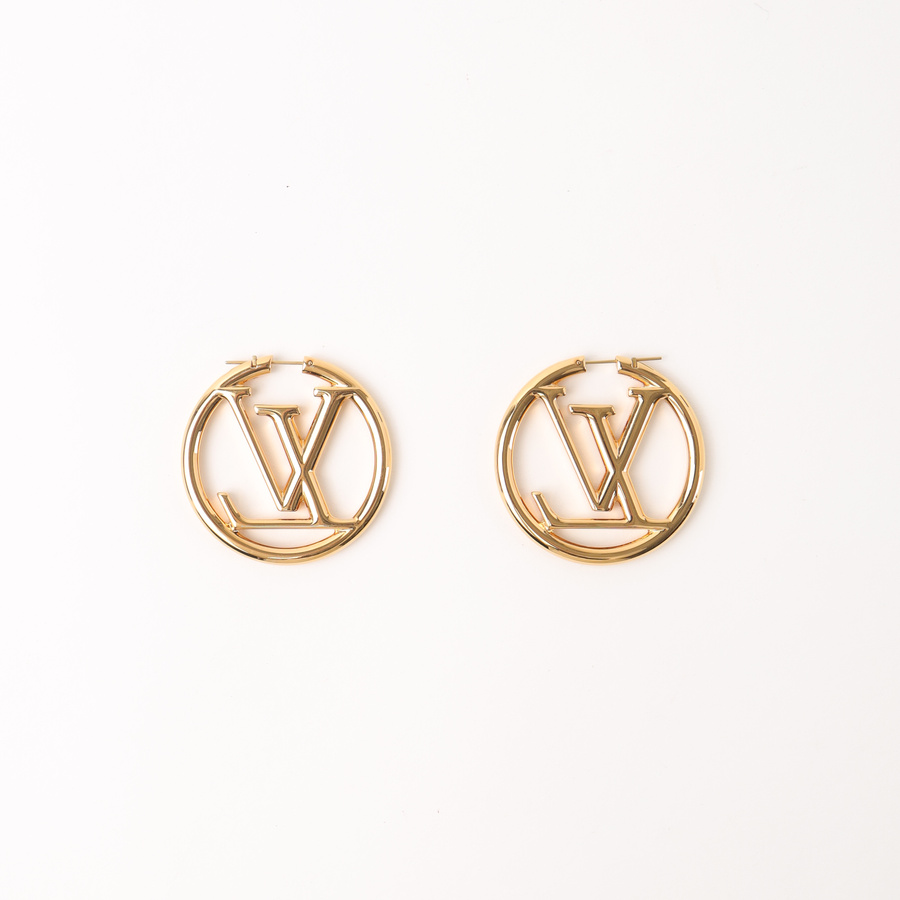 LOUIS VUITTON Vintage Louise Hoop GM Earrings A Retro Tale