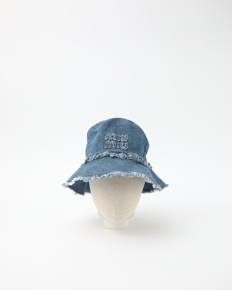 Vintage MIU MIU Denim Bucket Hat - A Retro Tale | A Retro Tale