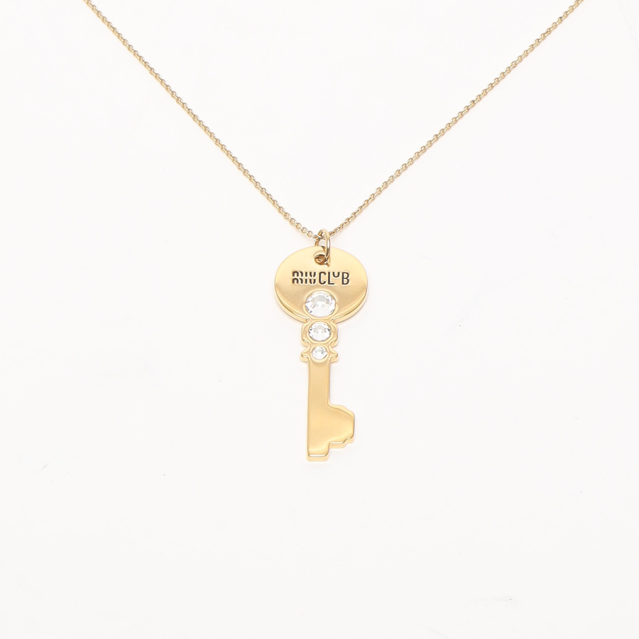 Vintage MIU MIU Club Rhinestone Key Necklace - A Retro Tale