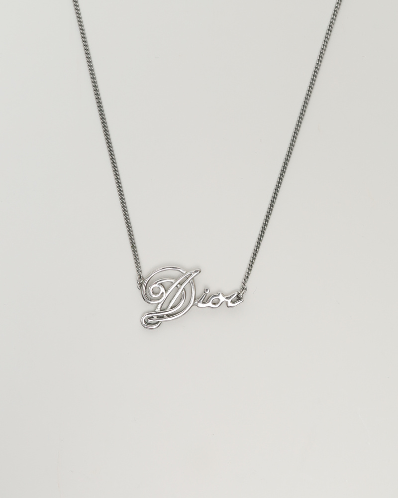 A Retro Tale - CHRISTIAN DIOR Vintage Cursive Logo Necklace