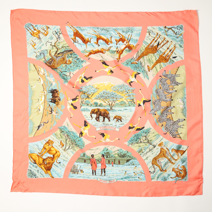 Vintage HERMÈS Carré 90 Tanzania Silk Scarf - A Retro Tale | A Retro Tale