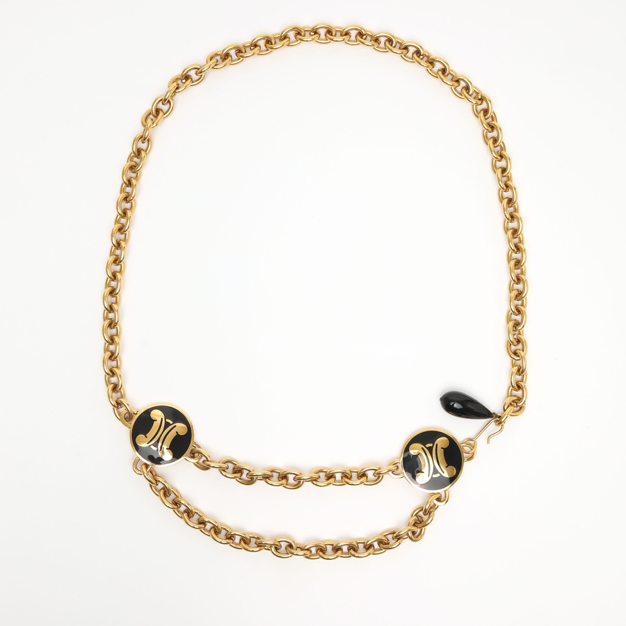 Vintage CÉLINE Triomphe Chain Belt - A Retro Tale