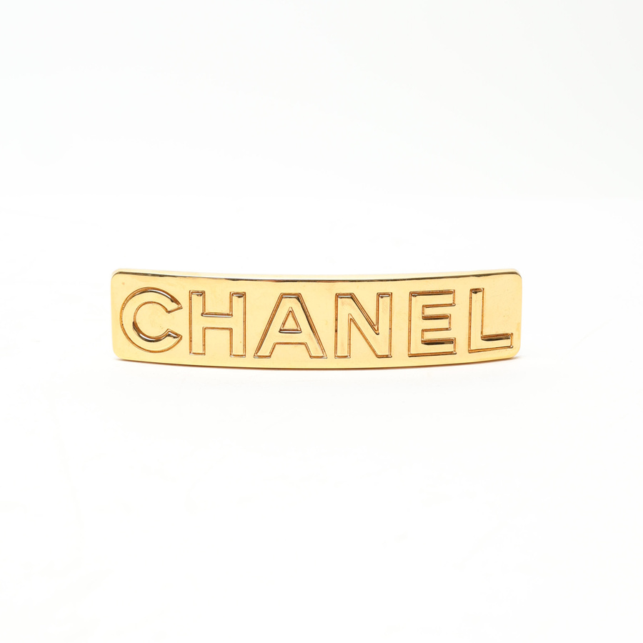 Vintage Chanel Barrette Logo Clip - A Retro Tale | A Retro Tale