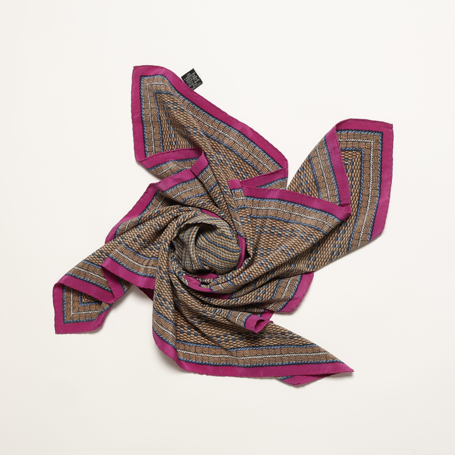 Vintage Chanel 90 Weave Pattern Silk Scarf - A Retro Tale