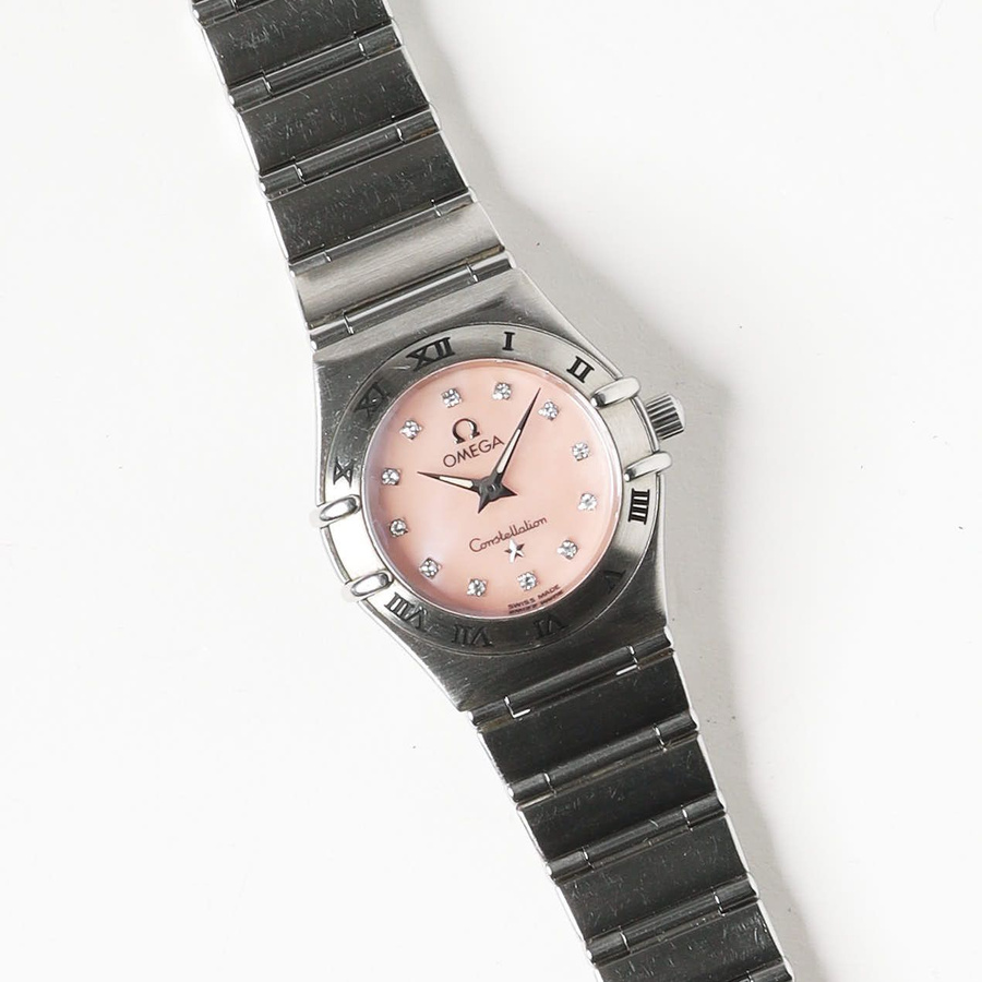 Vintage Omega Lady-Constellation 22,5mm rosa pärlemor klocka - A Retro Tale