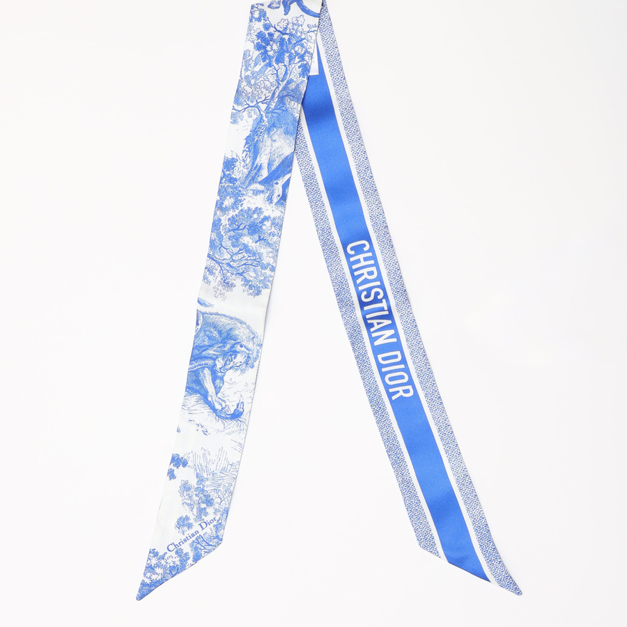 Vintage Christian Dior Silk Twilly - A Retro Tale