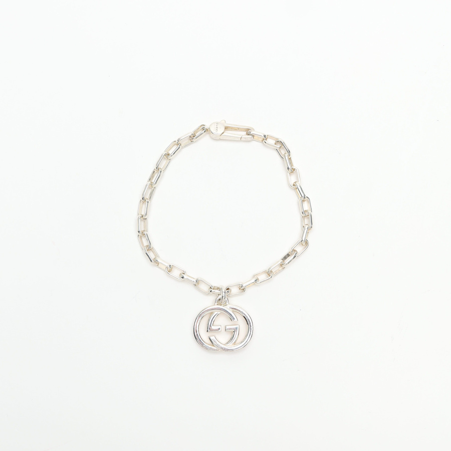 Vintage Gucci Logo Silver Bracelet - A Retro Tale