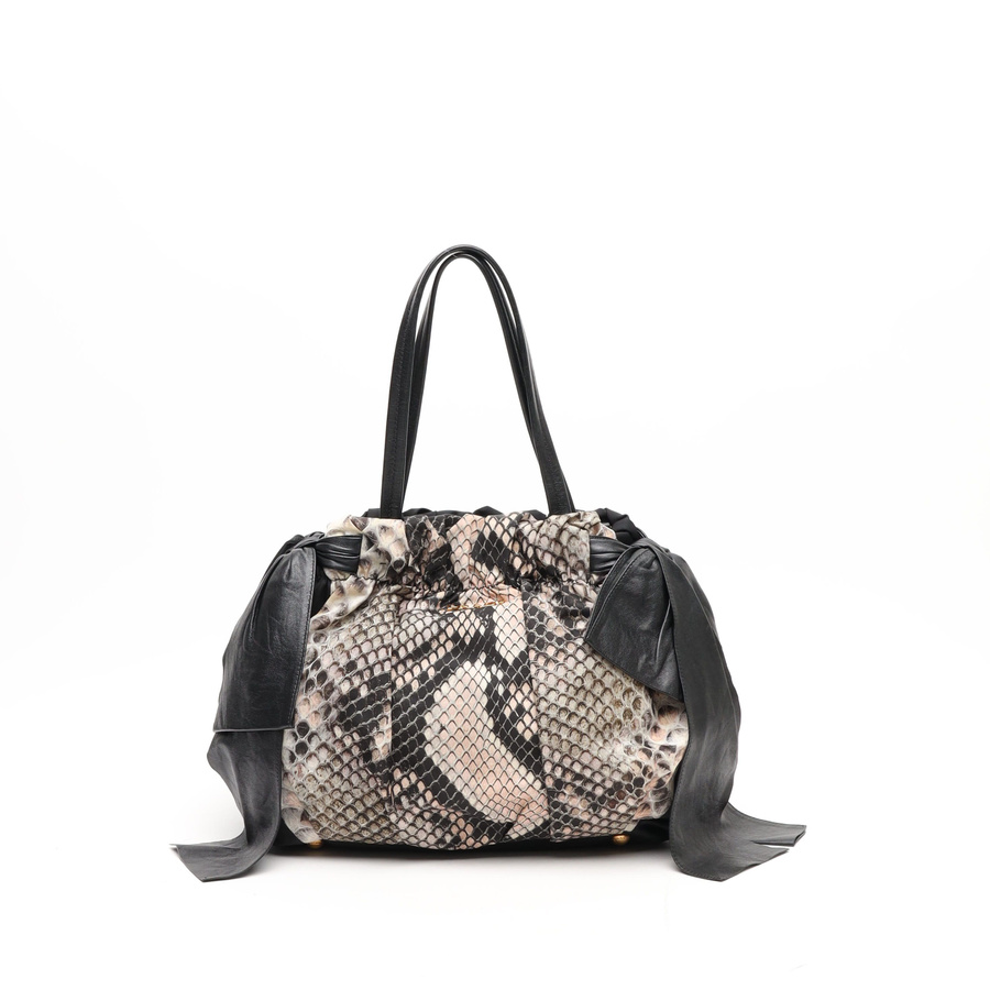 Vintage Prada Tessuto Python Print Bag - A Retro Tale