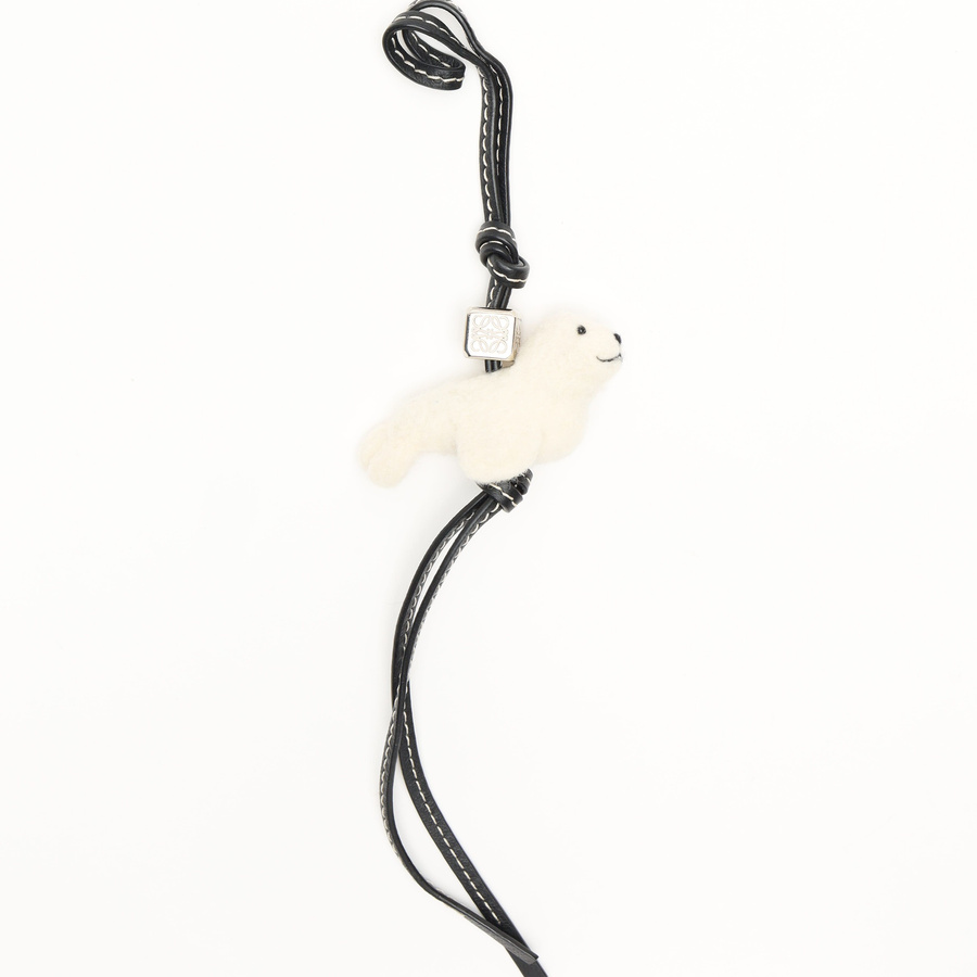 Vintage Loewe Seal Charm in Felt and Calfskin - A Retro Tale