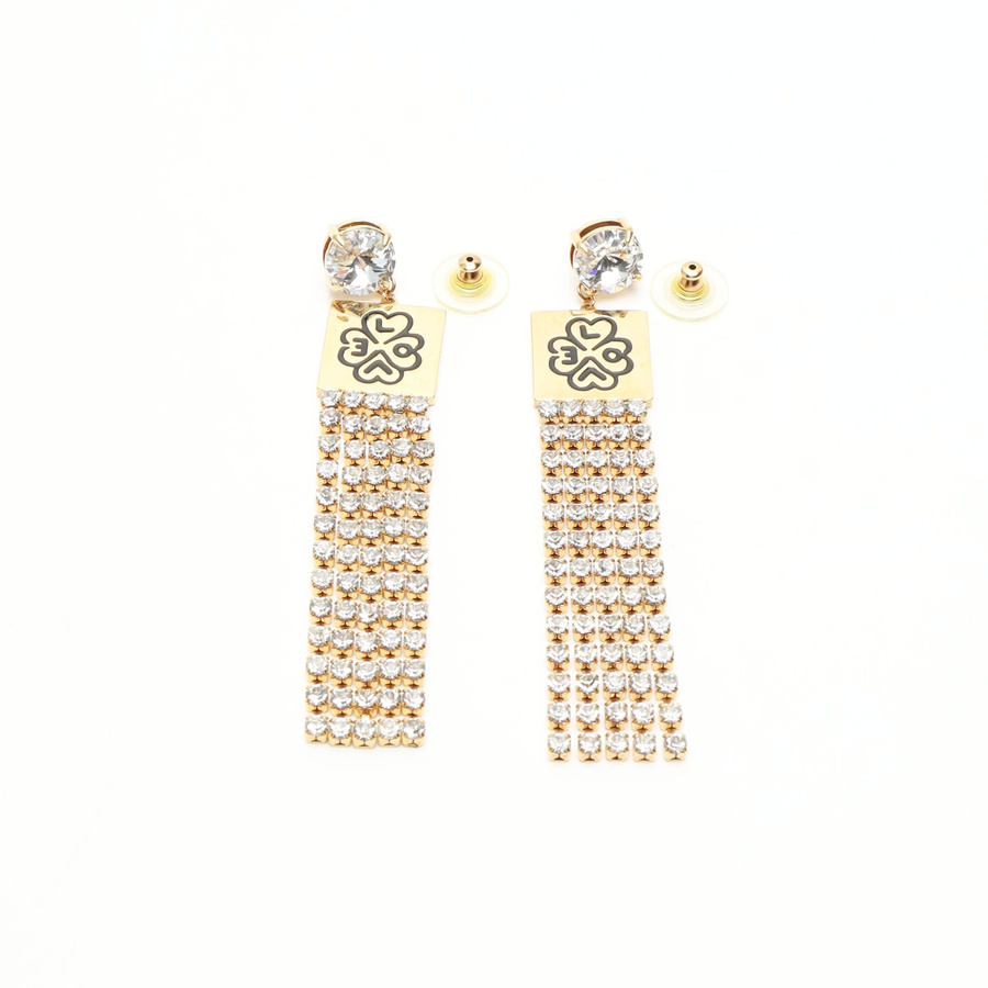 Vintage MIU MIU Dangling Rhinestone Earrings - A Retro Tale
