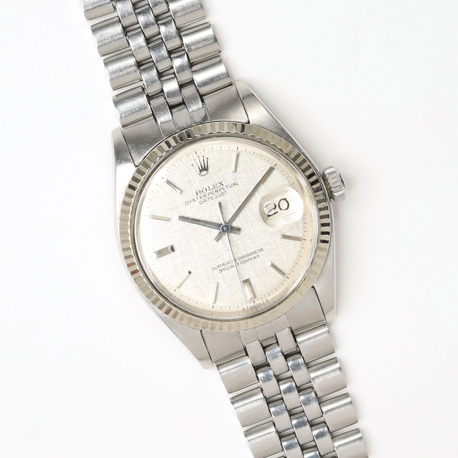 Vintage Rolex Datejust 36mm Ref 1601 Linen Sigma Dial 1973 Watch - A ...