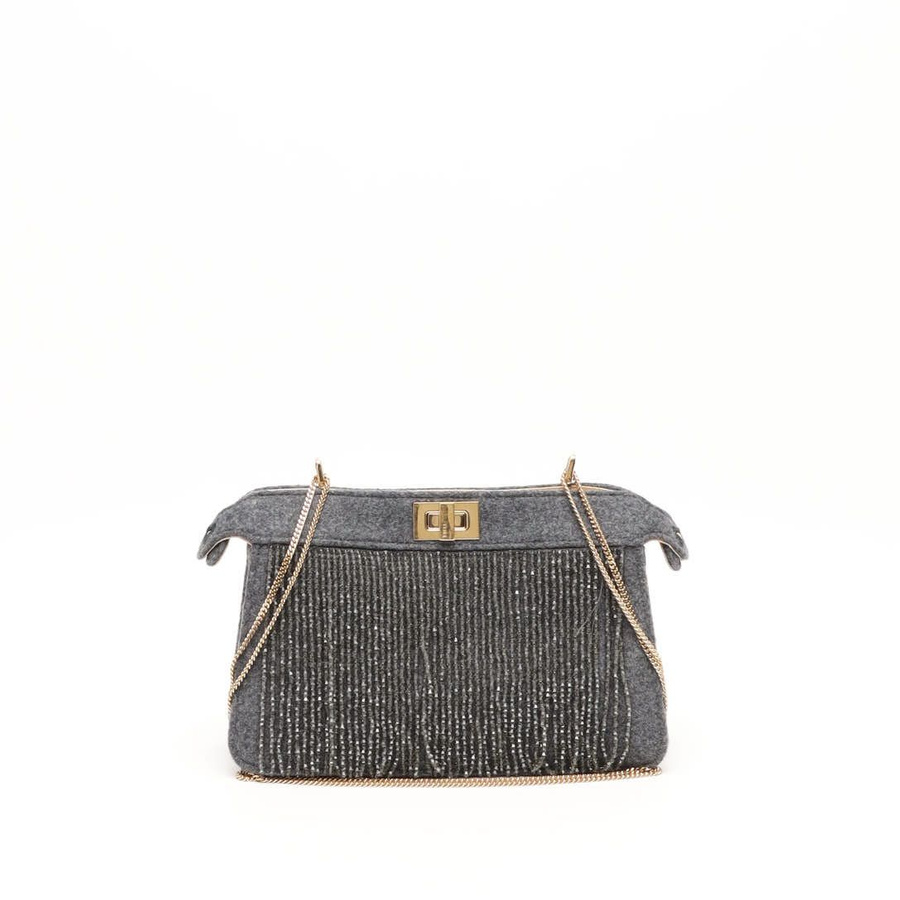 Vintage Fendi Small Flannel Bead Peekaboo ISeeU Chain Bag - A Retro Tale