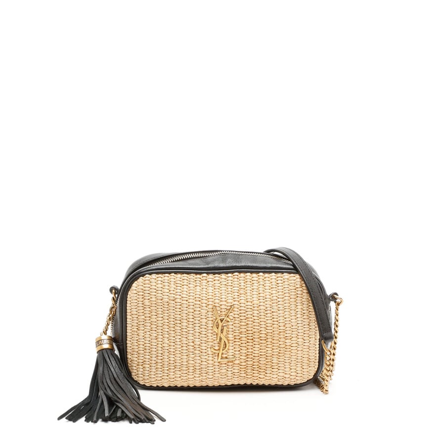 Vintage Saint Laurent Lou Raffia Camera Bag - A Retro Tale