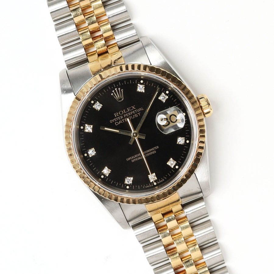 Vintage Rolex Datejust 36mm Ref 16233 Diamond Dial - A Retro Tale - 840 ...