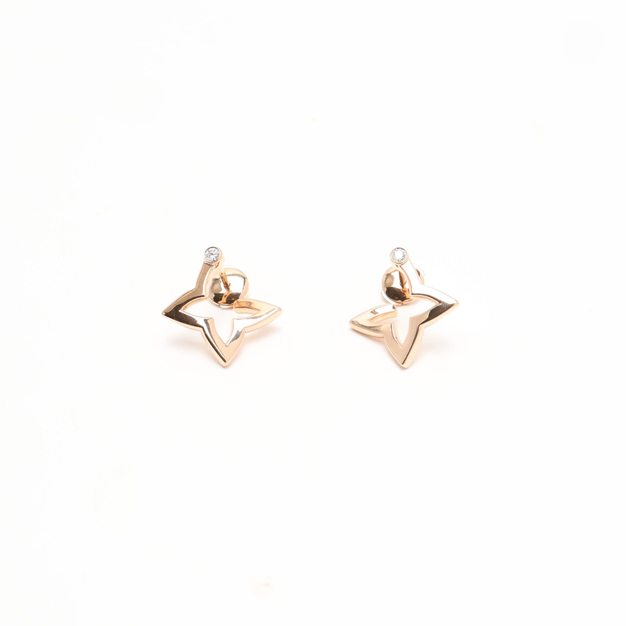 Vintage Louis Vuitton Ombre Blossom Mini Hoops Earrings - 2250006754638