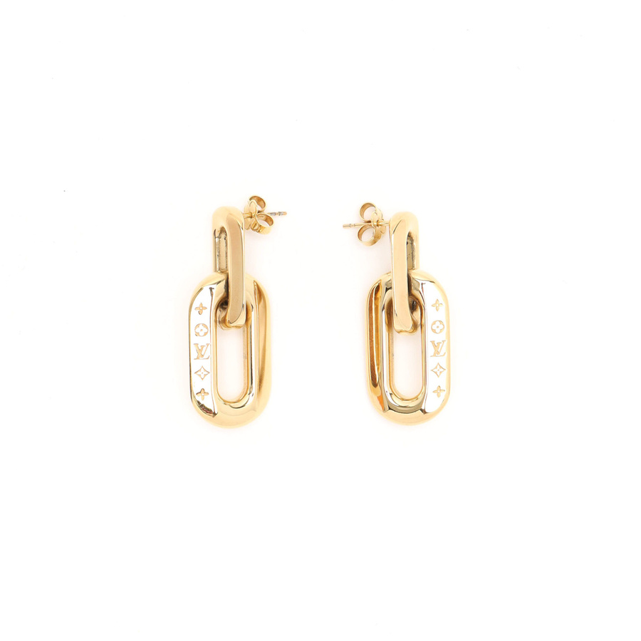 Vintage LOUIS VUITTON LV Edge Double Hoop Ohrringe - A4047214