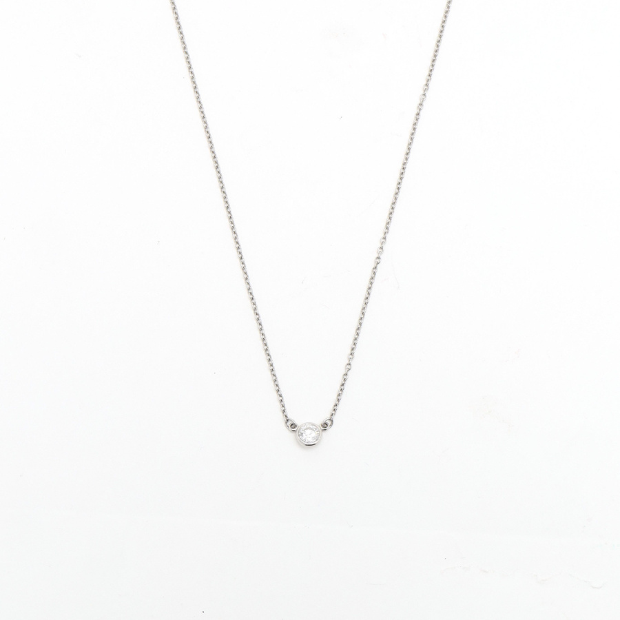 Vintage Tiffany & Co Platinum Single Diamonds by the Yard Necklace ...