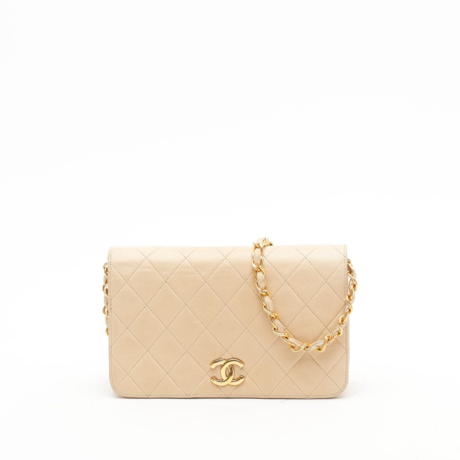 Vintage Chanel Lambskin Quilted Single Full Flap Bag - 2250007496339