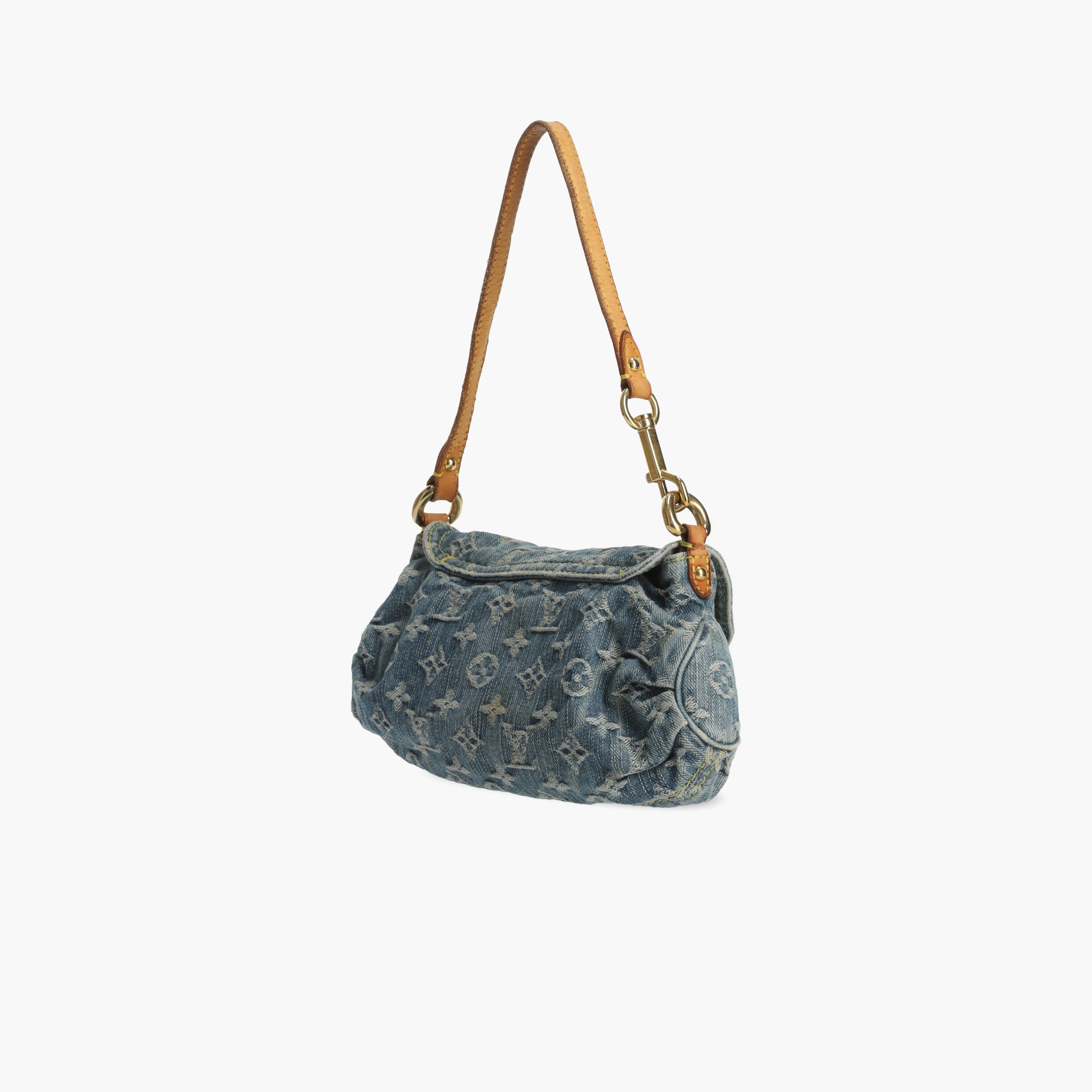 LOUIS VUITTON Vintage Denim Mini Pleaty Shoulder Bag - A Retro Tale