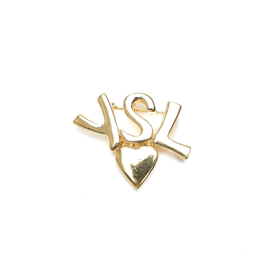 Vintage Saint Laurent YSL Heart Brooch - 851-41619