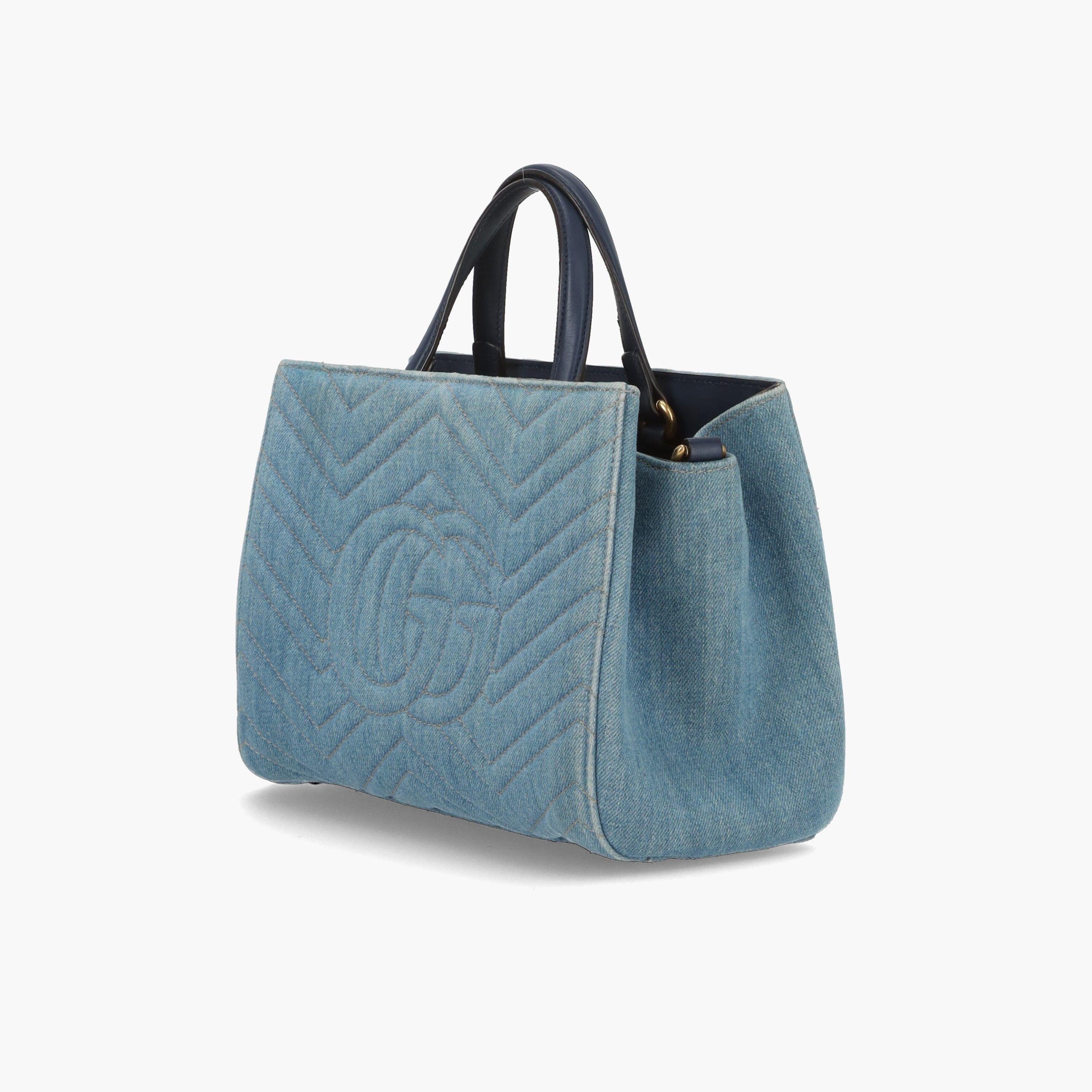 GUCCI Vintage Denim Marmont Two-Way Bag - A Retro Tale