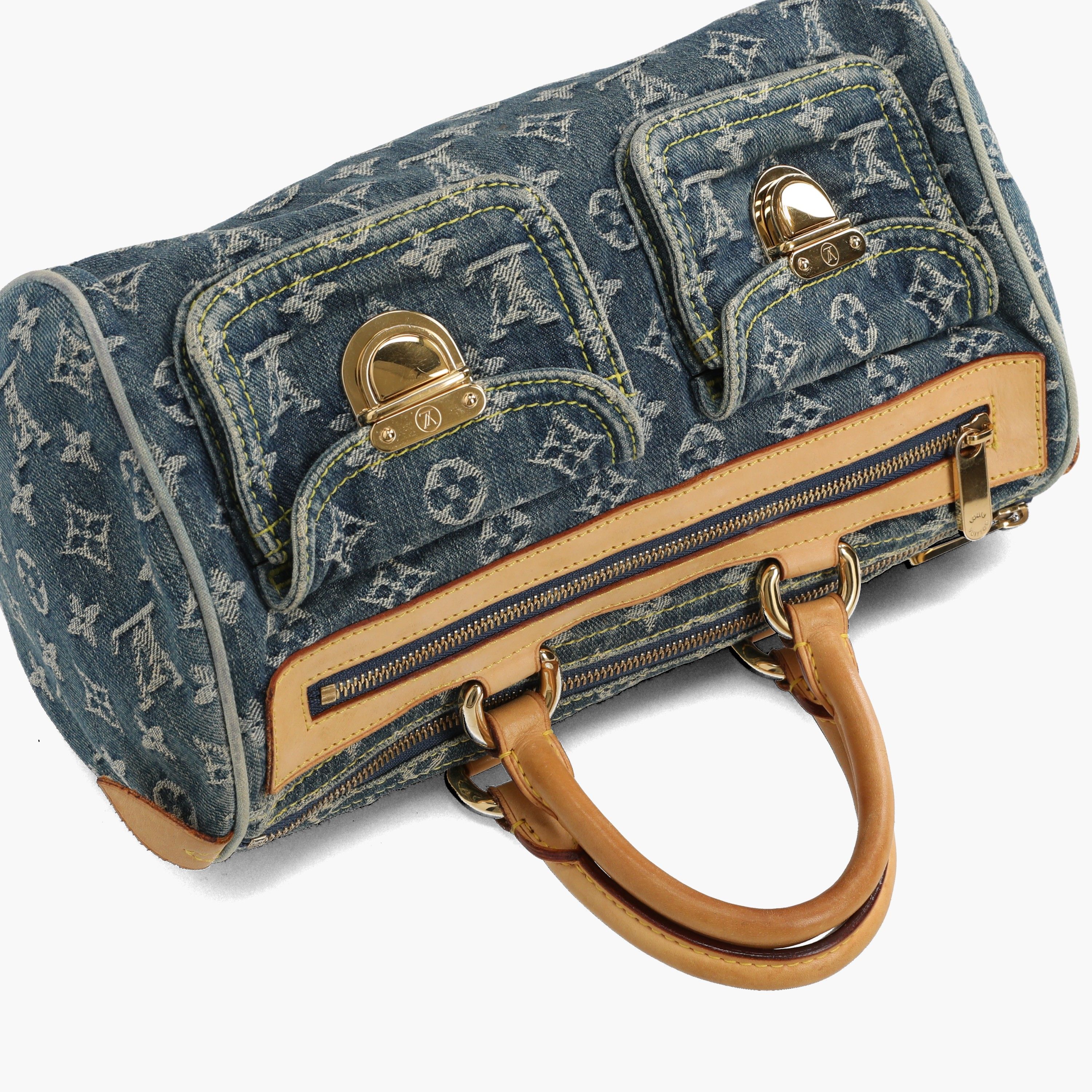 LOUIS VUITTON Vintage Denim Monogram Neo Speedy Bag - A Retro Tale