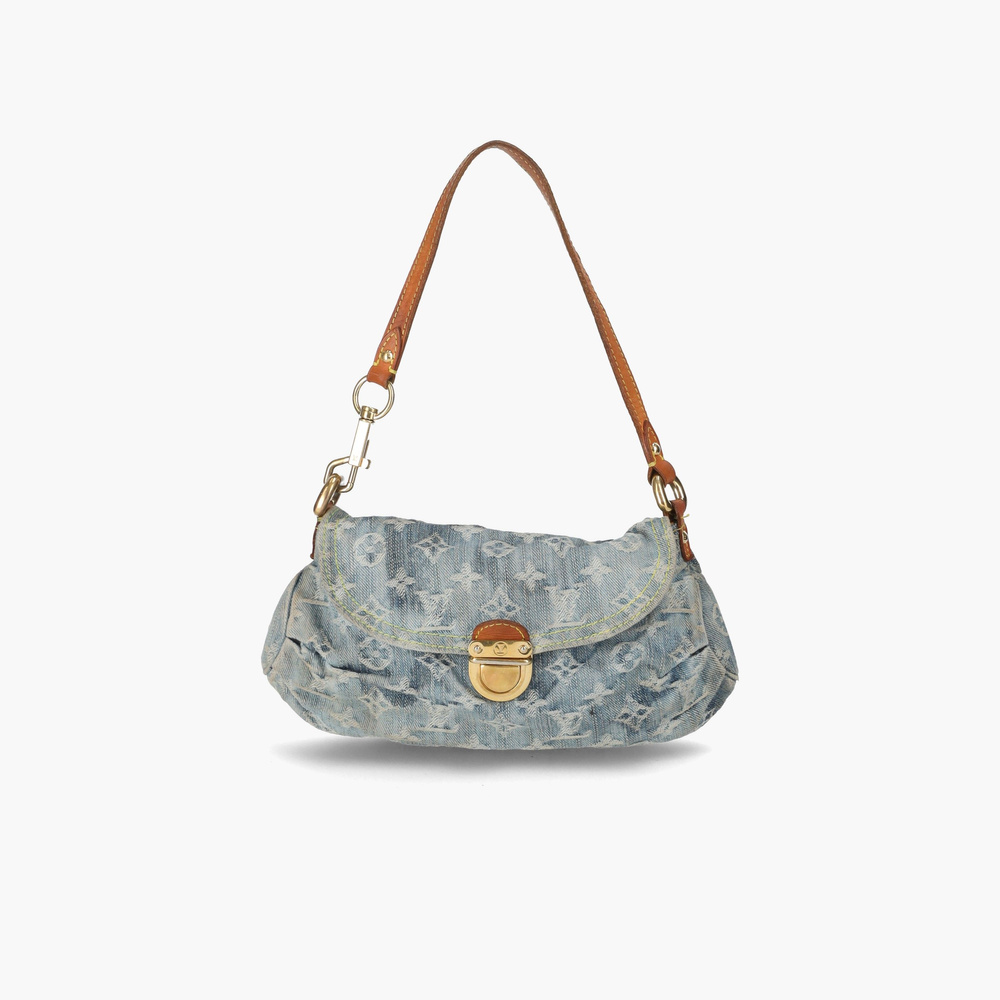 LOUIS VUITTON Vintage Denim Mini Pleaty Shoulder Bag - A Retro Tale