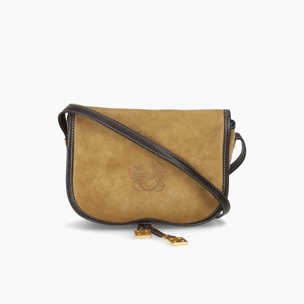 LOEWE Vintage Suede Messenger Bag - A Retro Tale