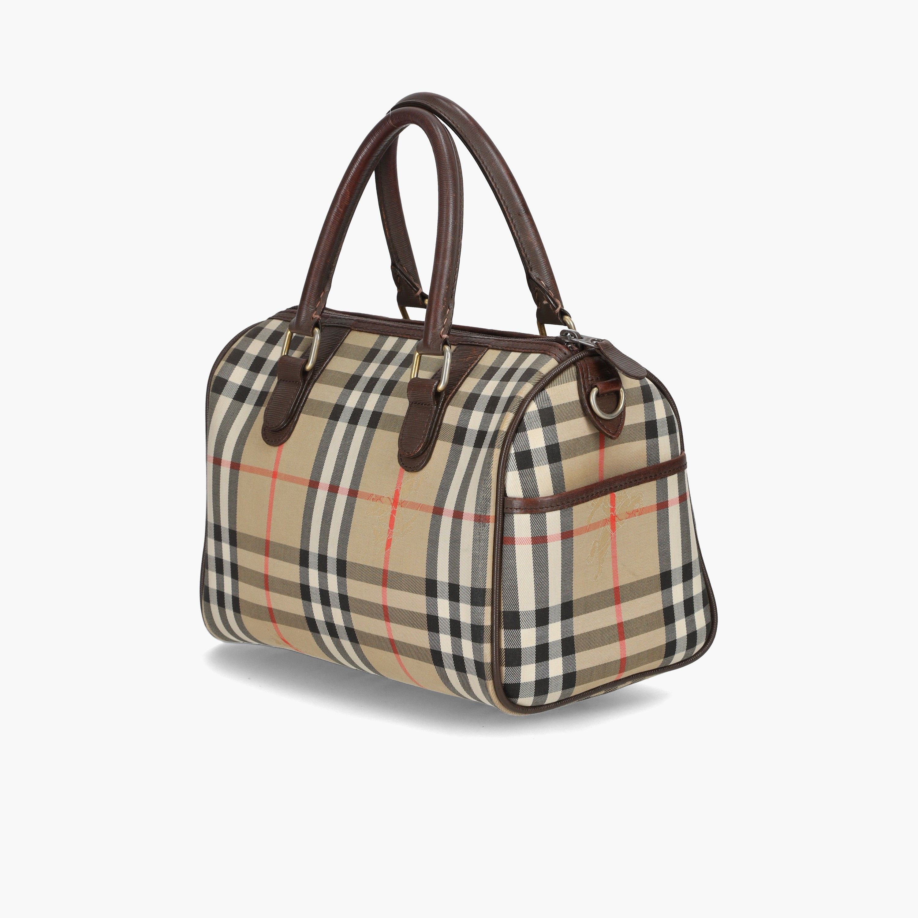 BURBERRY Vintage Haymarket Check Boston Bag - A Retro Tale
