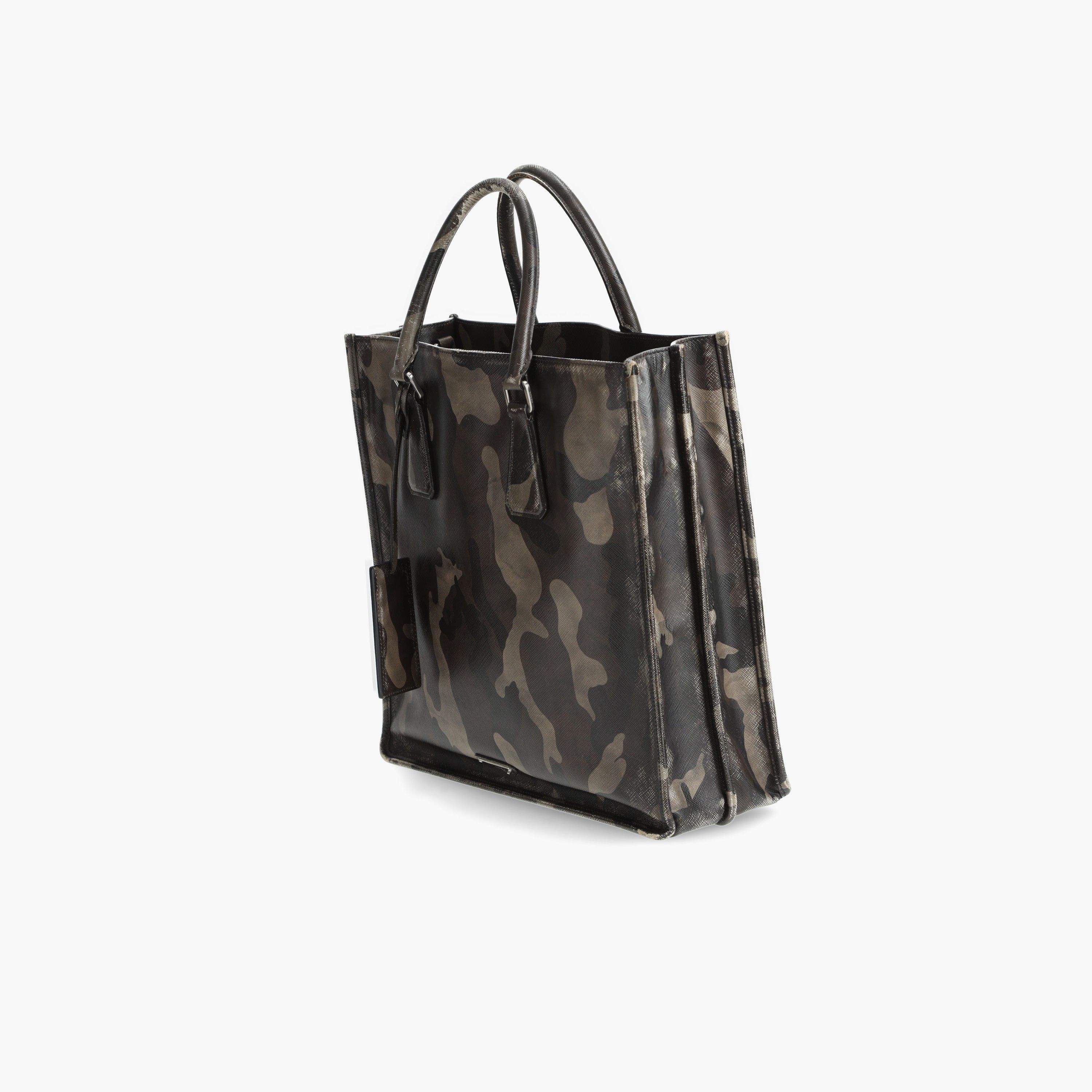 PRADA Vintage Saffiano Camouflage Tote Bag - A Retro Tale