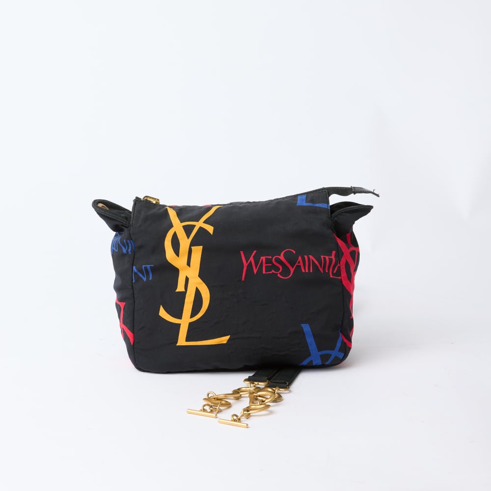 SAINT LAURENT Vintage YVES Logo Shoulder bag - A Retro Tale