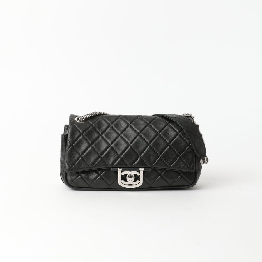 Vintage CHANEL Medium Icons Secret Single Flap Bag - A Retro Tale
