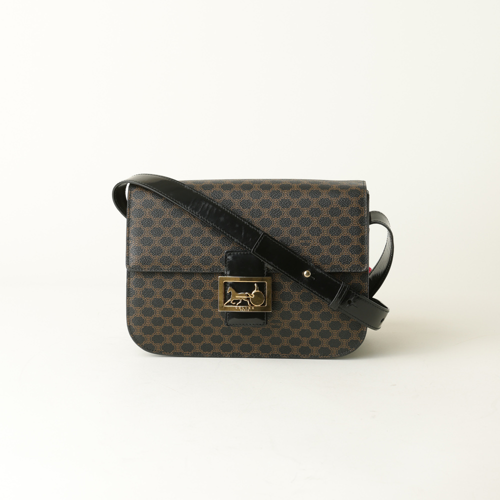 CELINE Vintage Macadam Horse Carriage Crossbody Bag - A Retro Tale