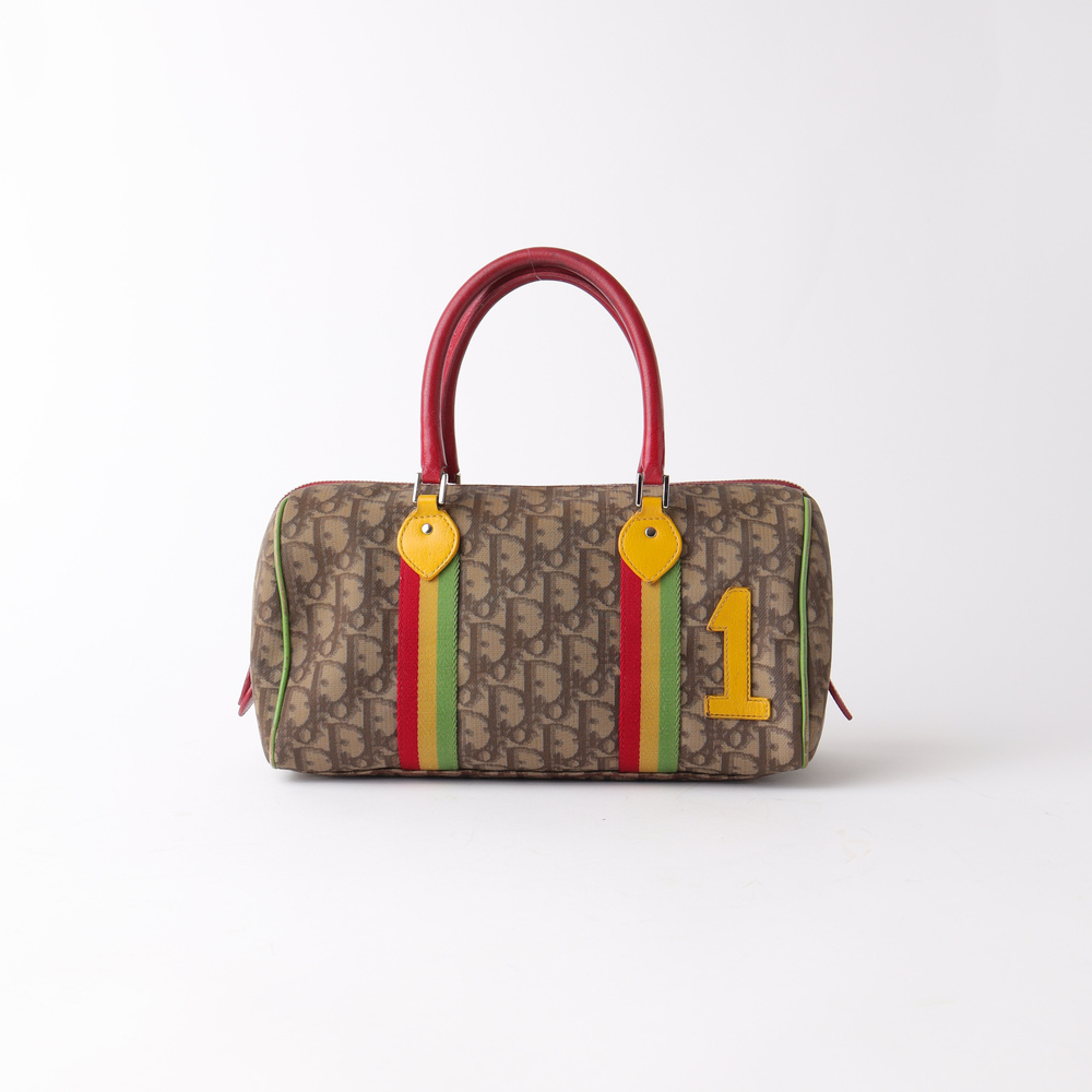 CHRISTIAN DIOR Vintage Rasta Line Trotter Boston Bag | A Retro Tale